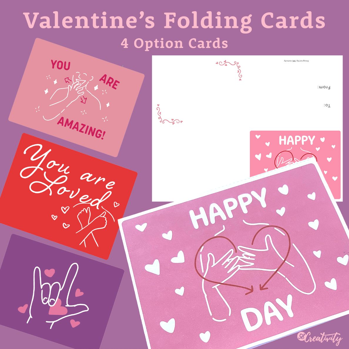 Valentine's Folding Card - Digital – 58 Creativity