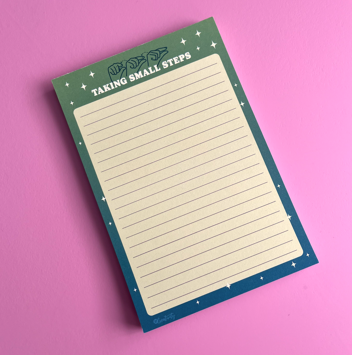 Take Small Steps Notepad – 58 Creativity