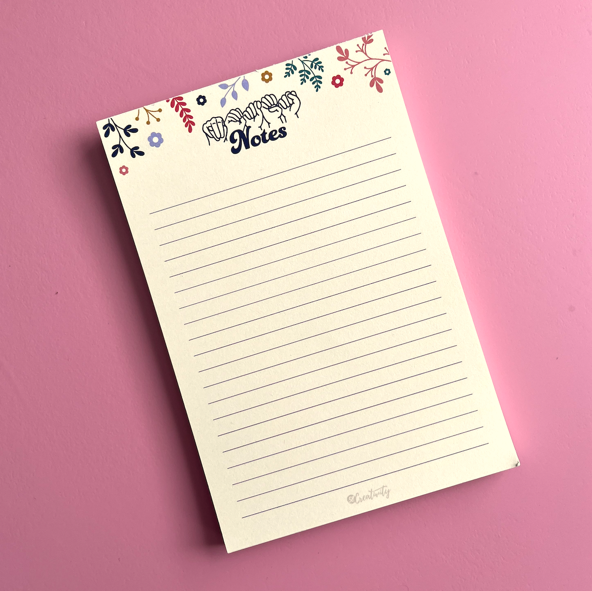 Yellow Note Notepad – 58 Creativity