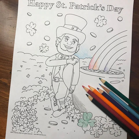 free st patrick's day coloring sheet